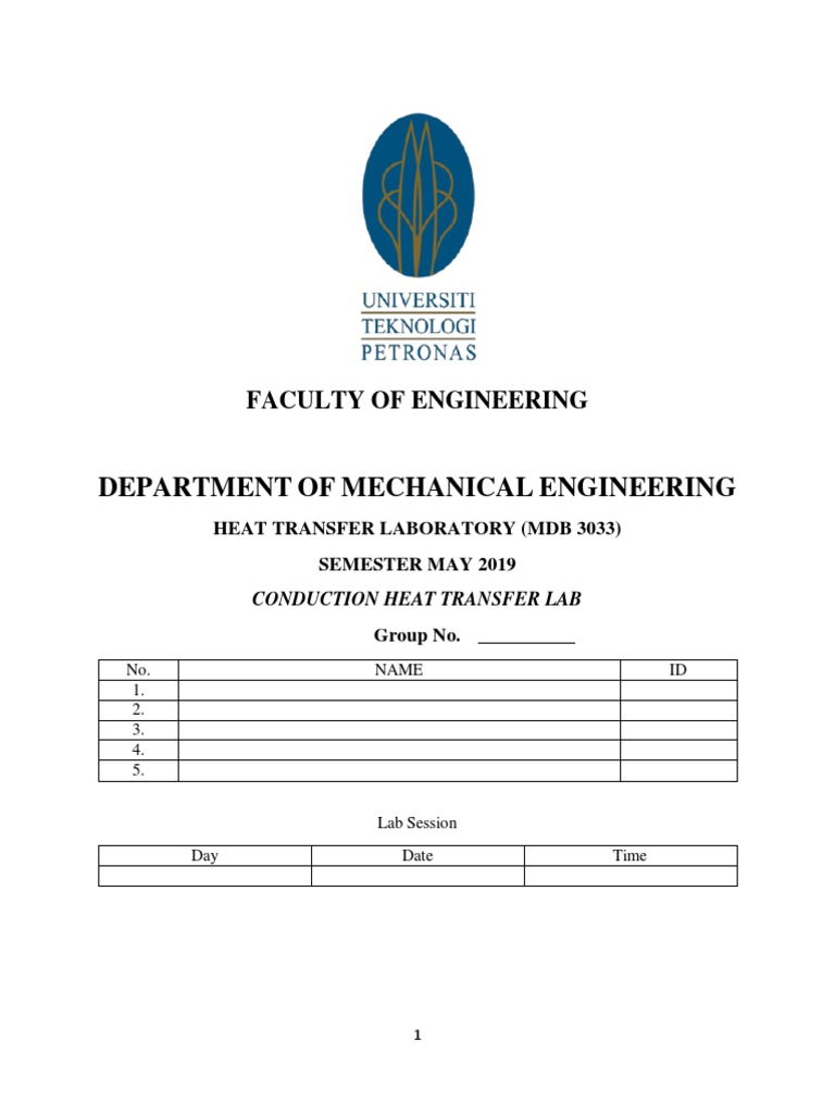 Department of Mechanical Engineering | PDF | Transport Phenomena ...