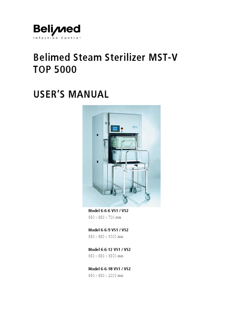 Steam Sterilization BELIMED MST-V - Operation Manual