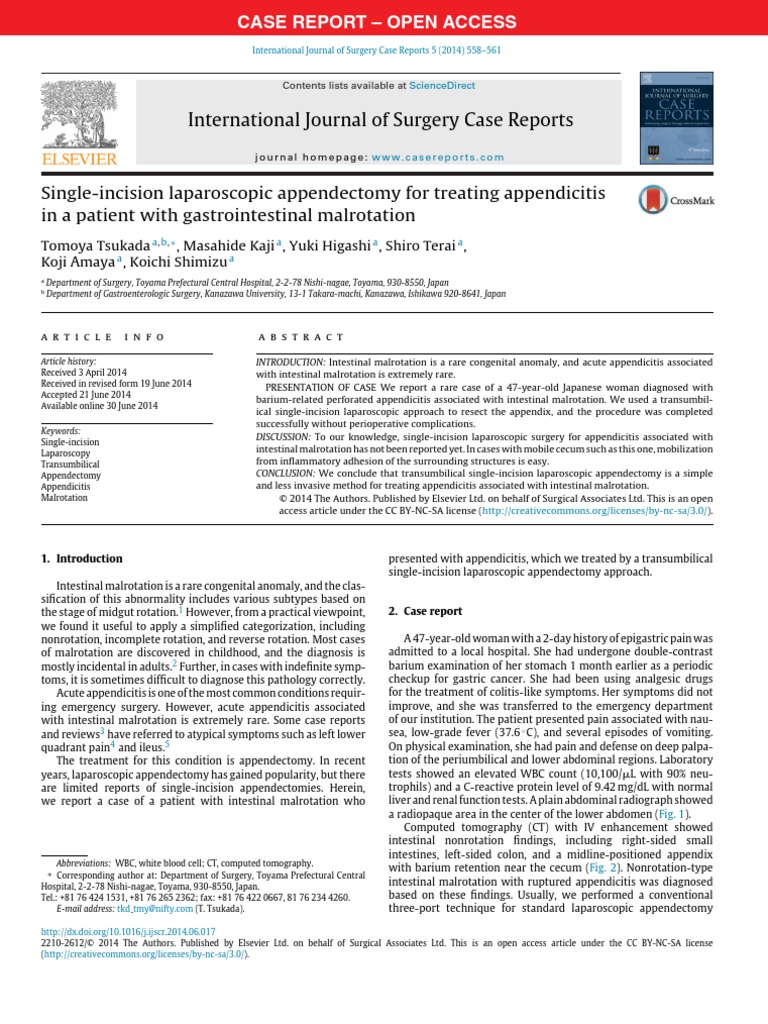International Journal of Surgery Case Reports | PDF | Diseases And ...