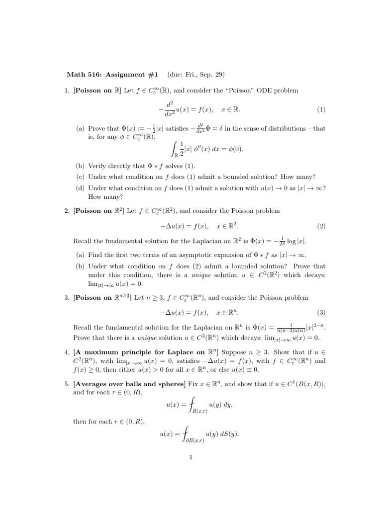 PDE Assignment | PDF | Theoretical Physics | Equations