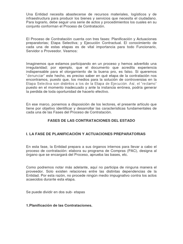 Fases De Contratacion Pdf Presupuesto Gobierno