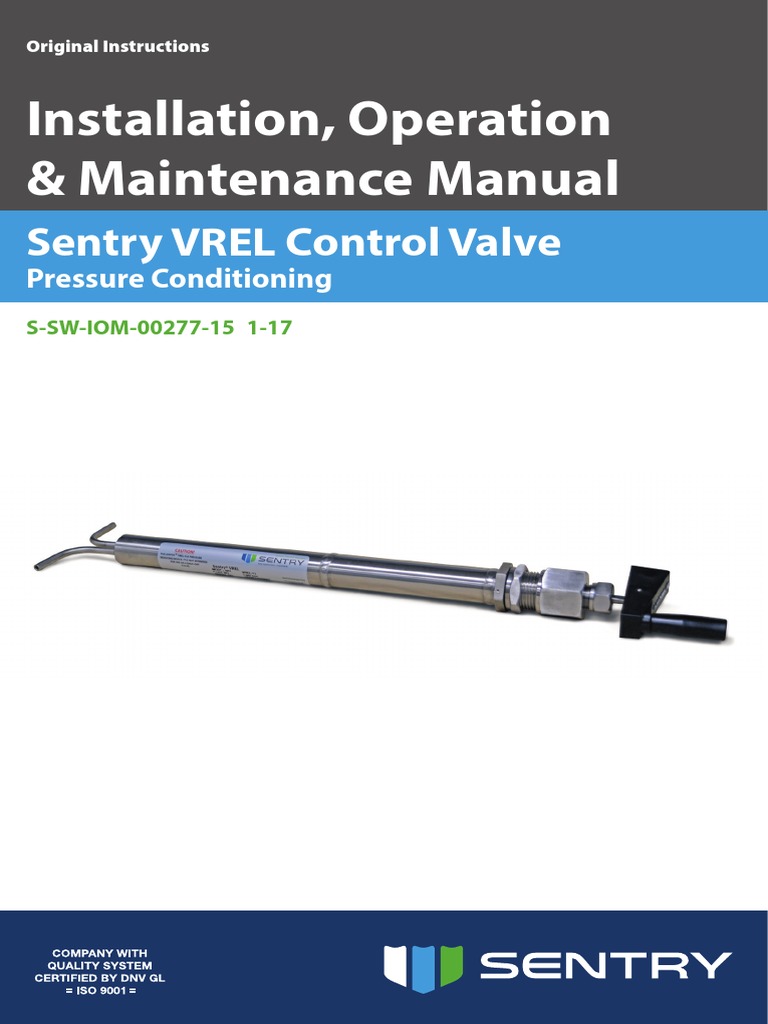 Manual VREL Valve - Sentry PDF | PDF | Valve | Pipe (Fluid Conveyance)