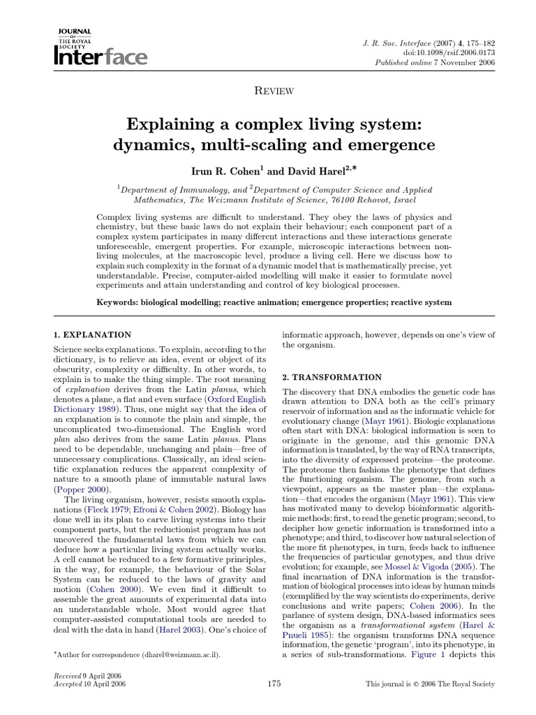 Explaining A Complex Living System: Dynamics, Multi-Scaling and ...