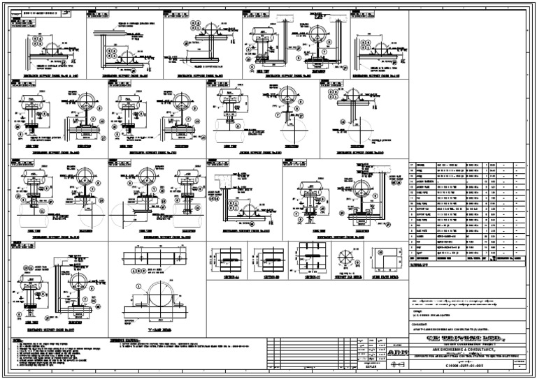 Supports For Auxiliary Steam Control Station To Ejector Inlet Piping ...