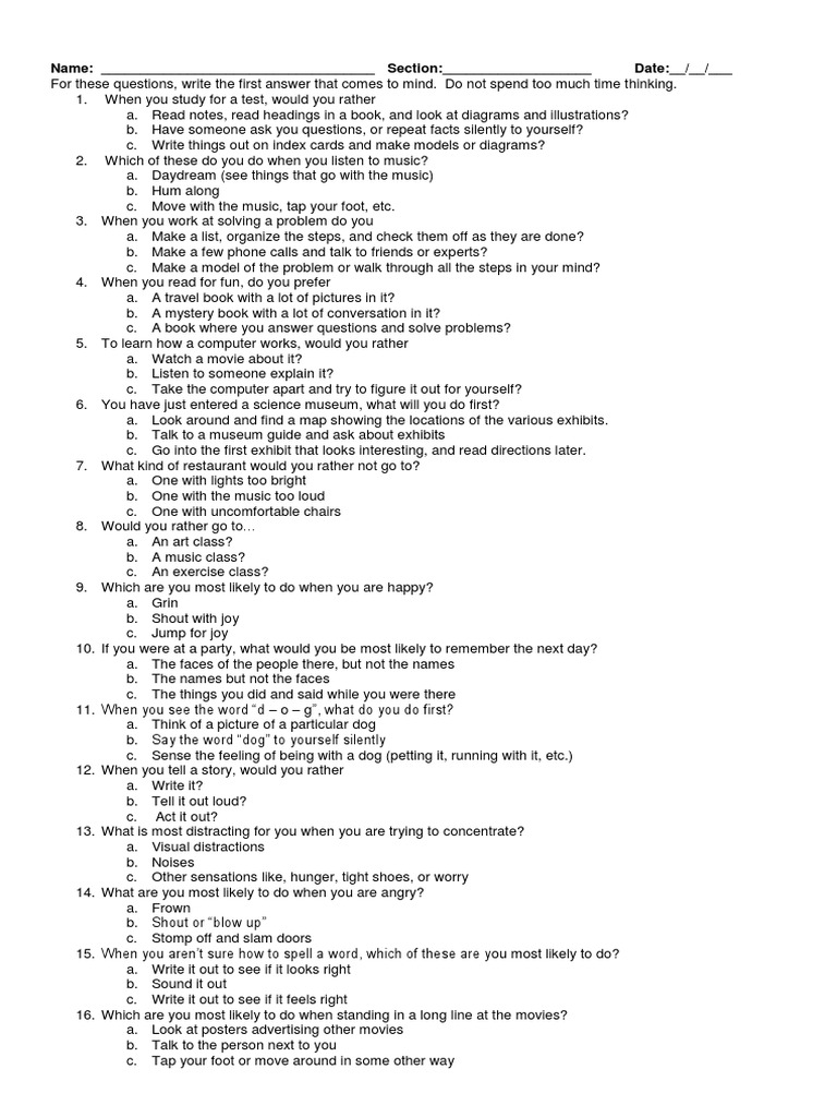 Bartending Learning Style | PDF