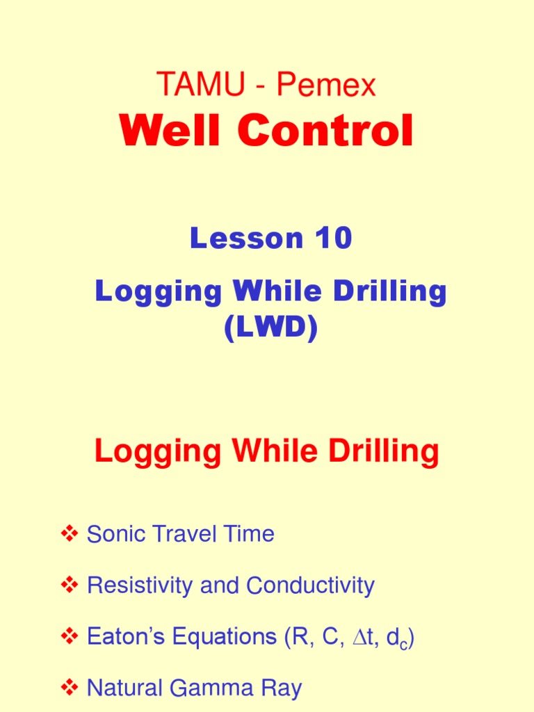 Logging While Drilling | PDF | Porosity | Physical Sciences