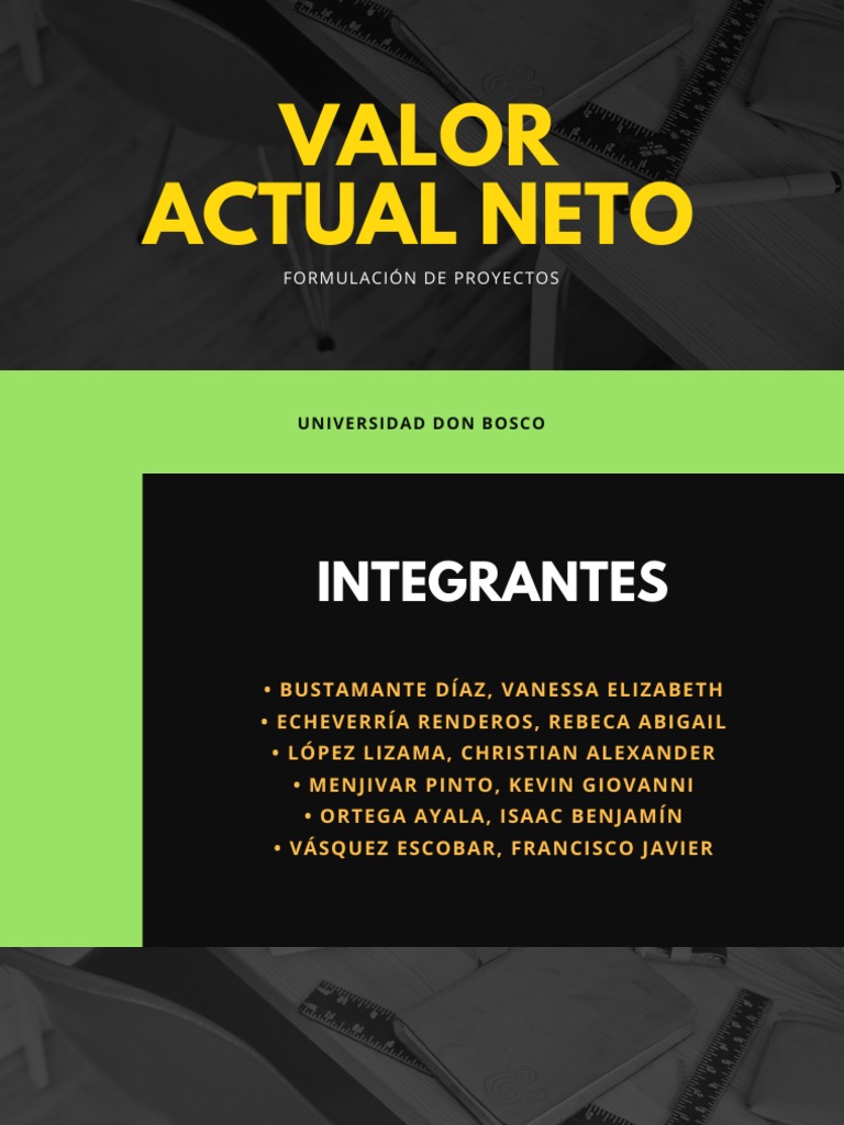 Valor Actual Neto | PDF | Valor presente neto | Economias