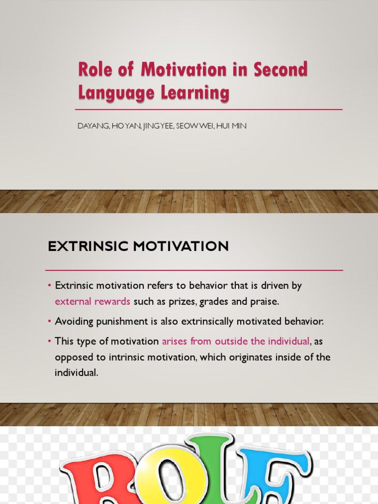 Role of Motivation in Second Language Learning (Role-Play) | PDF ...