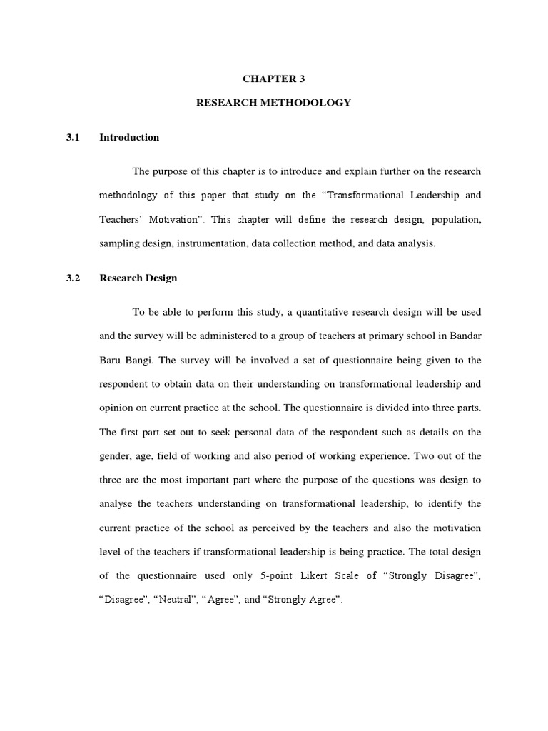 Chapter 3 - Research Methodology | PDF | Survey Methodology ...