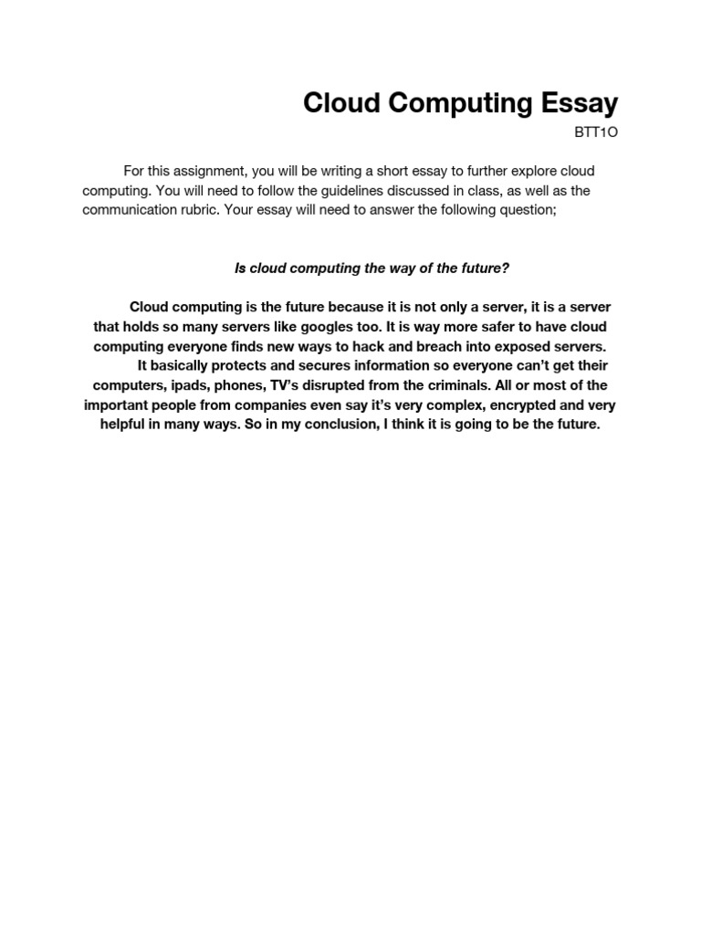Nathaniel Capobianco - Cloud Computing Essay | PDF | Crime Prevention | Secure Communication