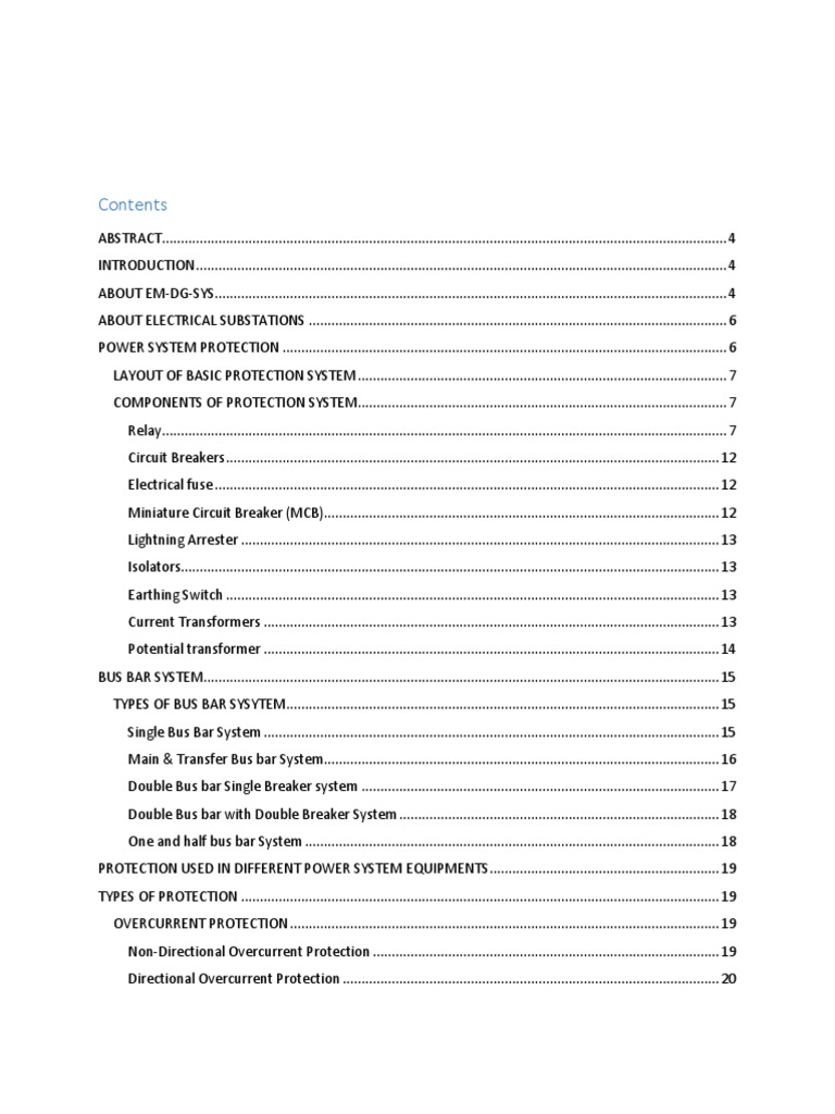 Control and Protection | PDF | Relay | Electrical Substation