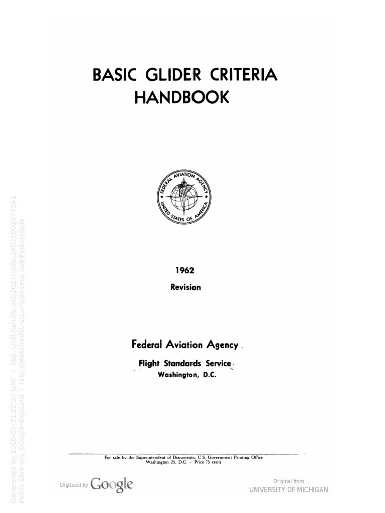 Basic Glider Criteria Handbook | Download Free PDF | Flight Control ...