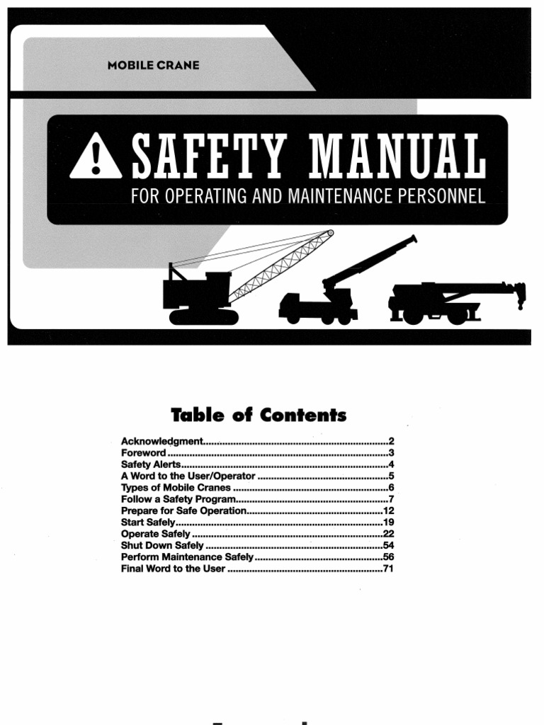 Mobile Crane Safety Manual | PDF | Crane (Machine) | Safety