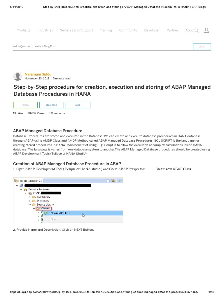 Step-By-Step Procedure For Creation, Execution and Storing of ABAP ... Step-By-Step Procedure For Creation, Execution and Storing of ABAP ...