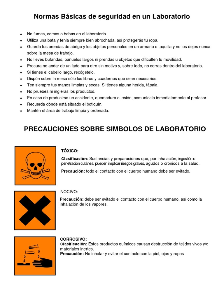 Reglas De Seguridad Del Laboratorio UTILIZACIÓN DEL LABORATORIO