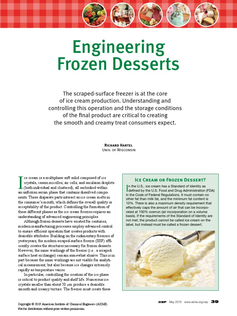 Engineering Frozen Desserts: Ice Cream or Frozen Dessert? | PDF | Ice ...