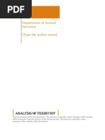 Nitrogen Free Extract | PDF