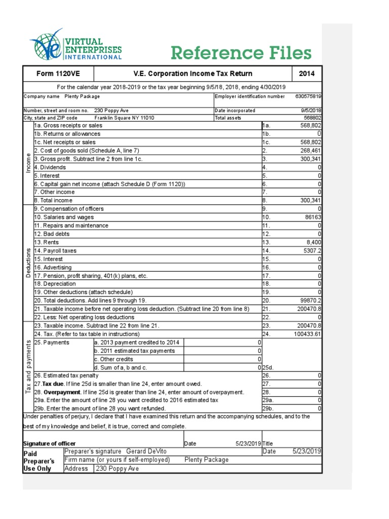 Completed 1040-Form | PDF | Net Income | Tax Deduction