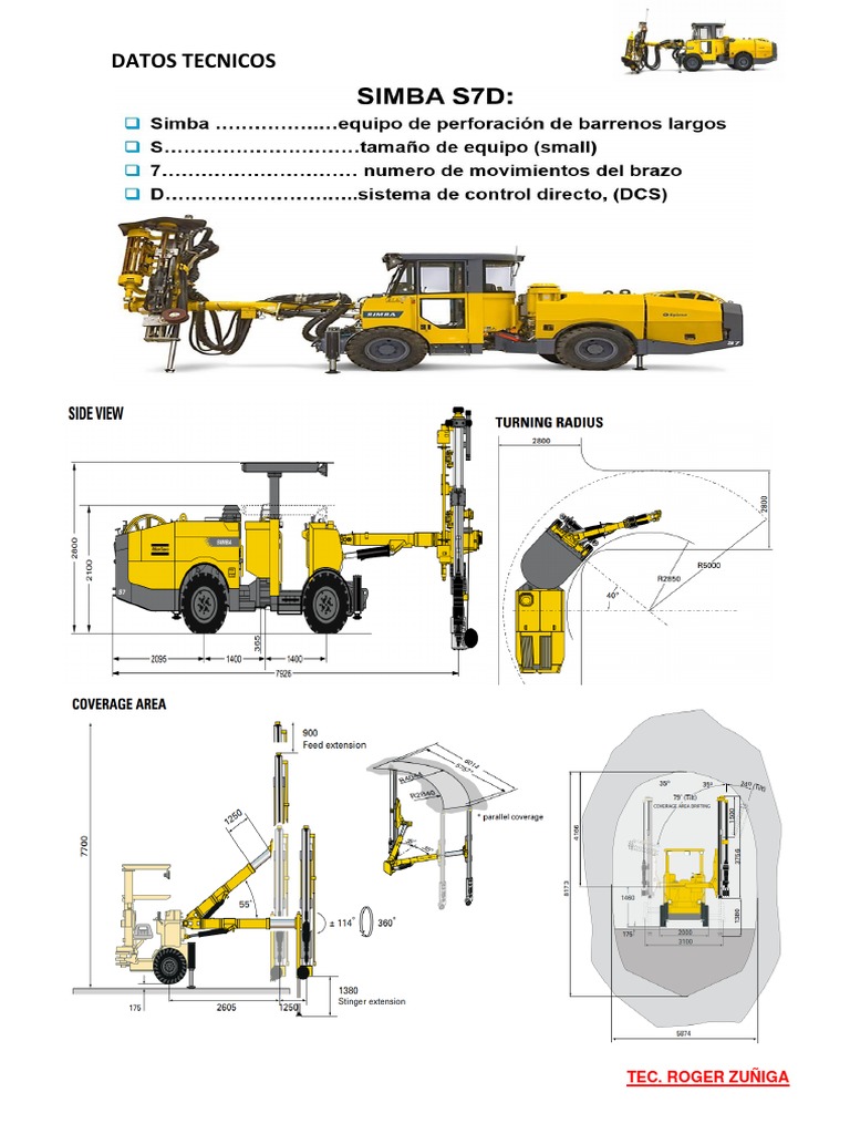 Especificaciones Tecnicas Simba S7D | PDF