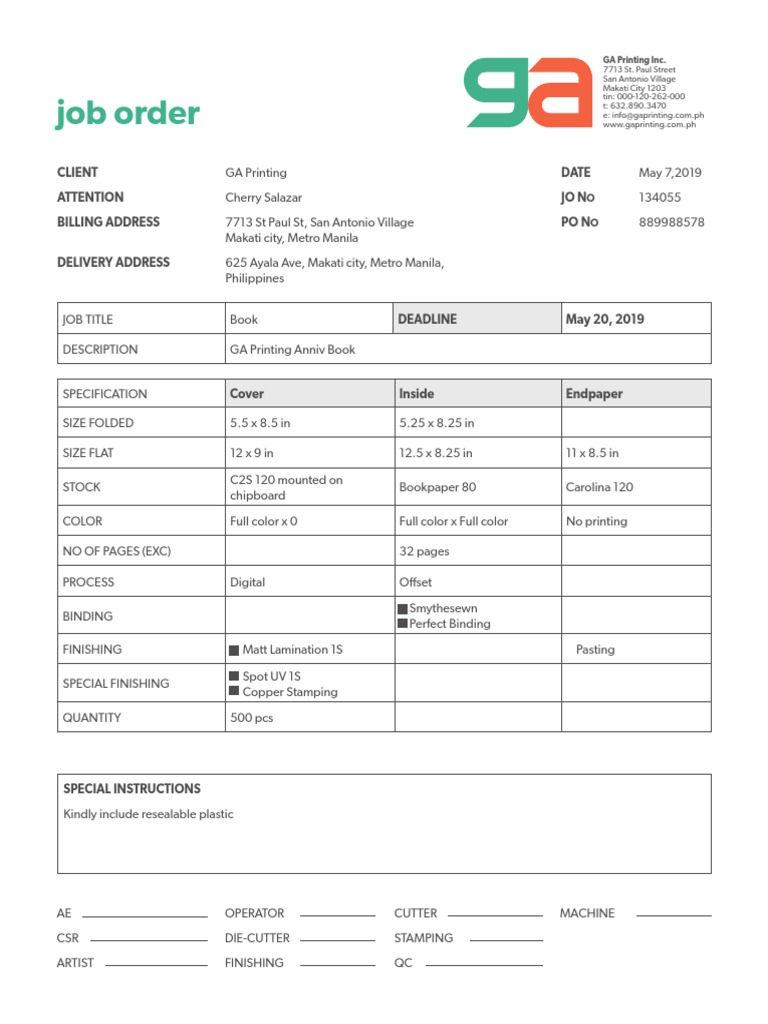 JO Form | PDF | Makati | Publishing
