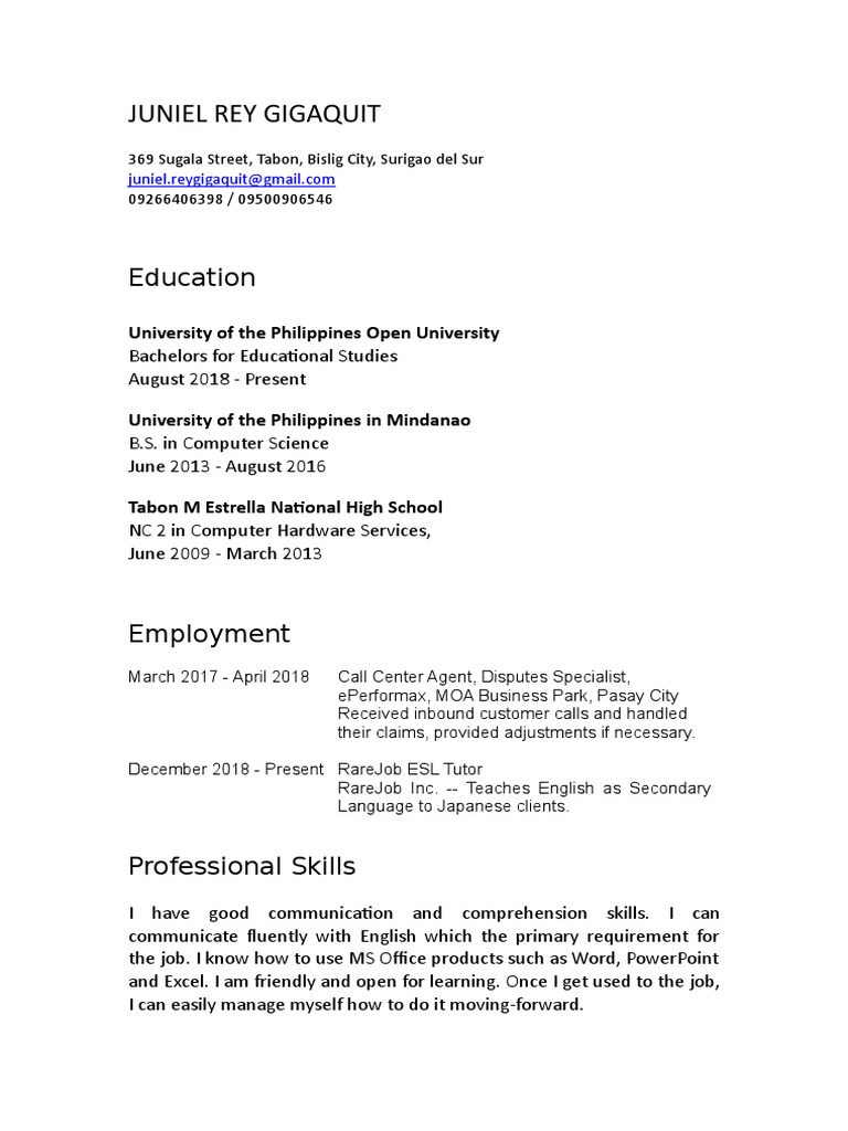 Juniel Rey Gigaquit | PDF