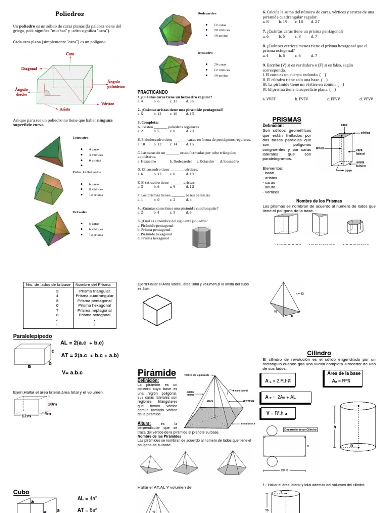 Figuras Solidas 5° | PDF | Espacios topológicos | Geometria clasica