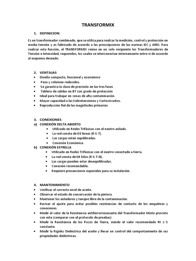 Transformix | PDF | Transformador | Resistencia Eléctrica y Conductancia