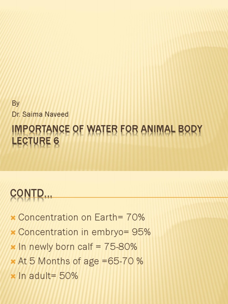 Functions of Water in Animals | PDF | Fresh Water | Seawater