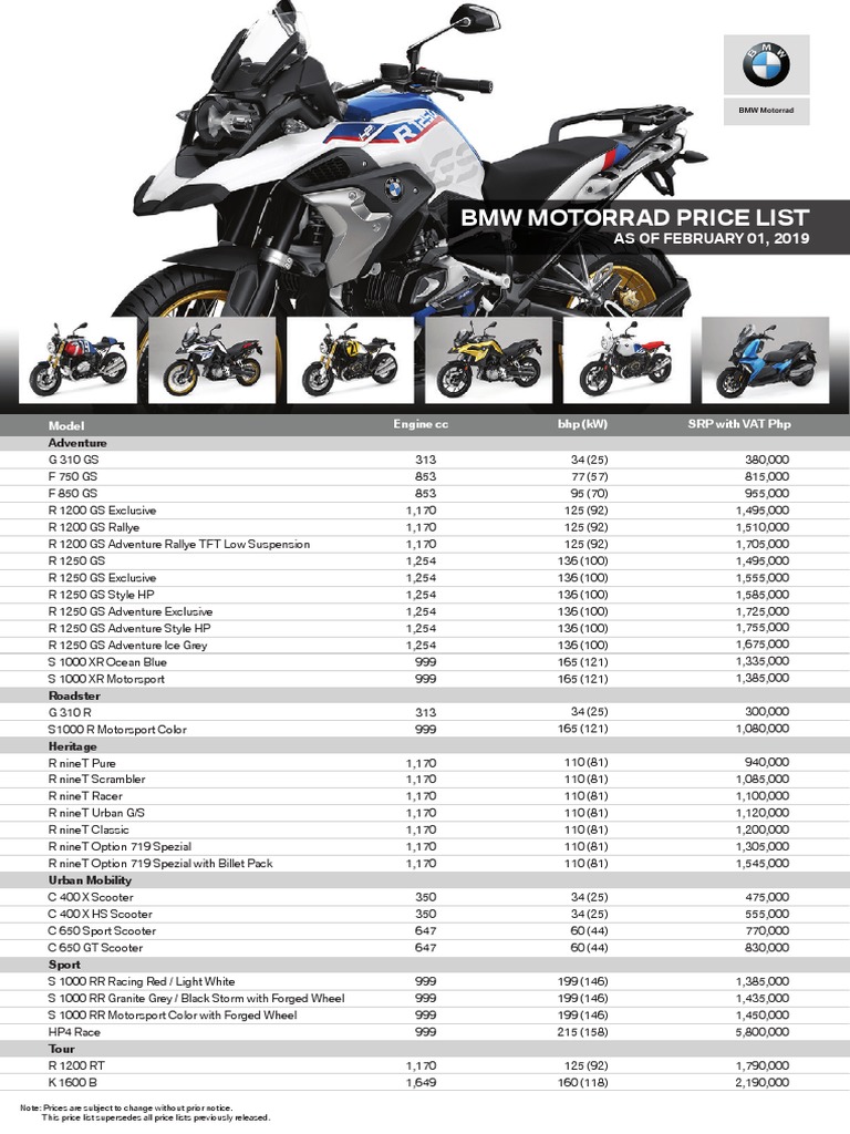 Bmw Motorrad Singapore Price List