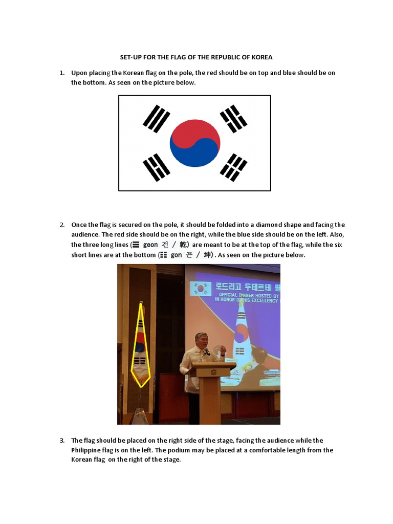 Guide On How To Set-Up The ROK Flag | PDF