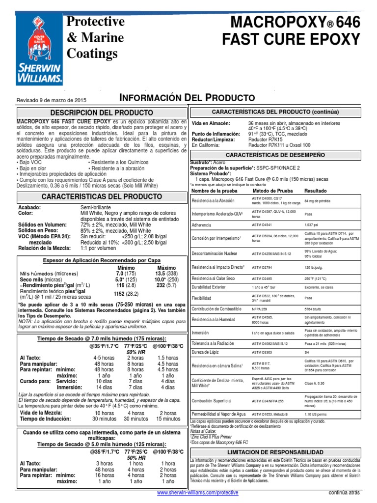 2.5 Macropoxy 646 Fast Cure | PDF | Aluminio | Pintar