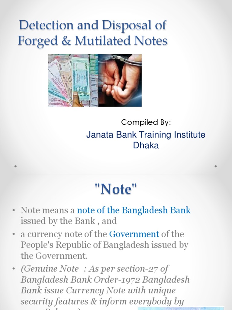 Forged and Mutilated Note Guidelines | PDF | Banknote | Foreign ...