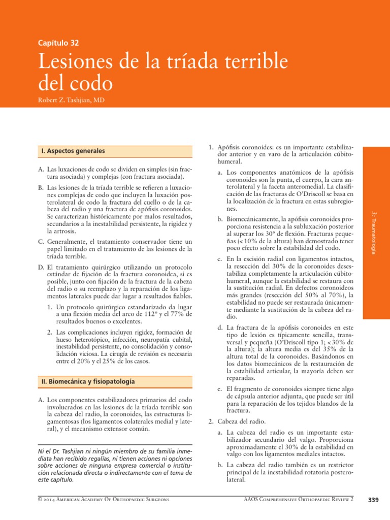 AAOS Cap 32 PDF | PDF | Codo | Sistema musculoesquelético
