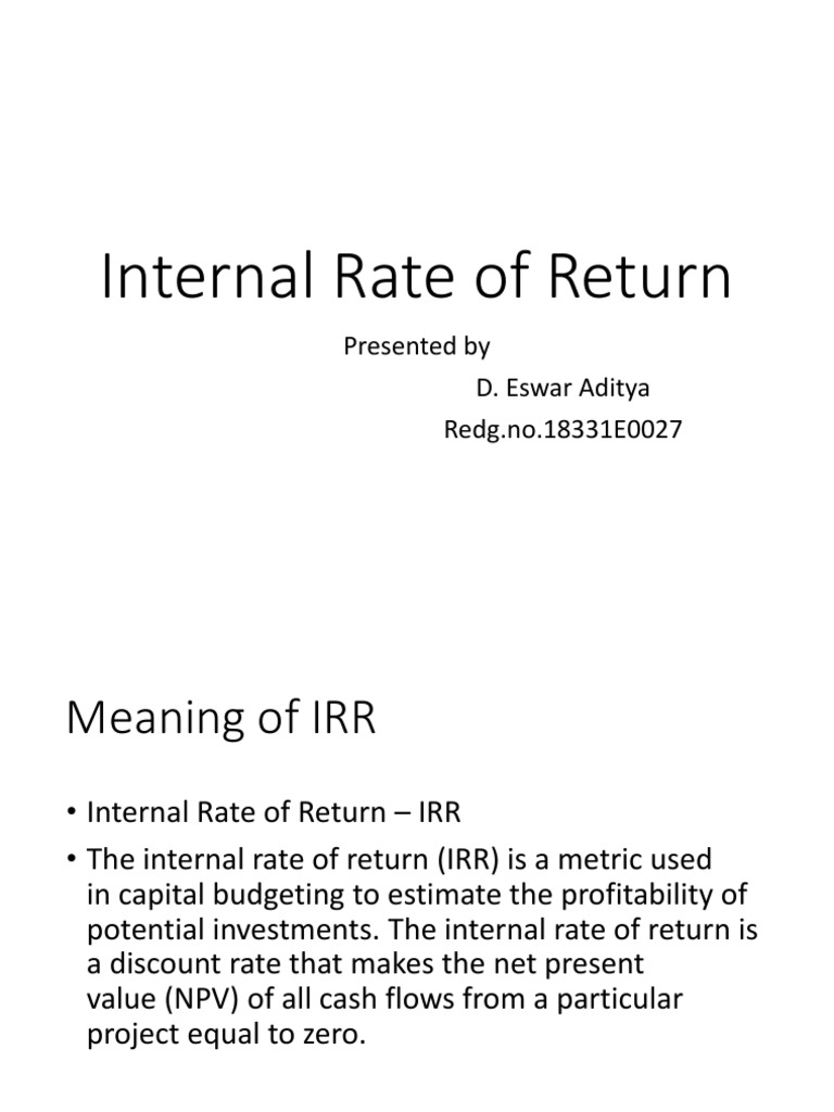 Understanding Internal Rate of Return | PDF