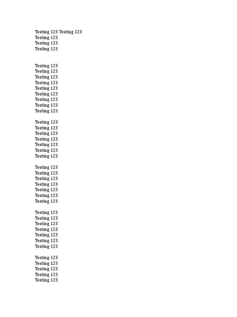Testing 123 | PDF