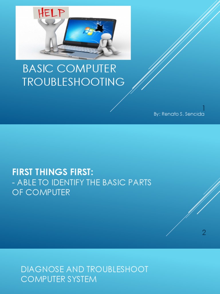 Basic Computer Troubleshooting Guide | PDF | Troubleshooting | Computer ...