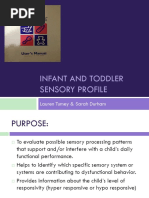 Infant Toddler Sensory Profile Caregiver Questionaire Birth To 6 Months ...