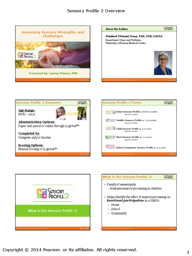 Sensory Profile Powerpoint | PDF | Perception | Diagnostic And ...