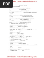 Grade 5 French Worksheet Activities | PDF