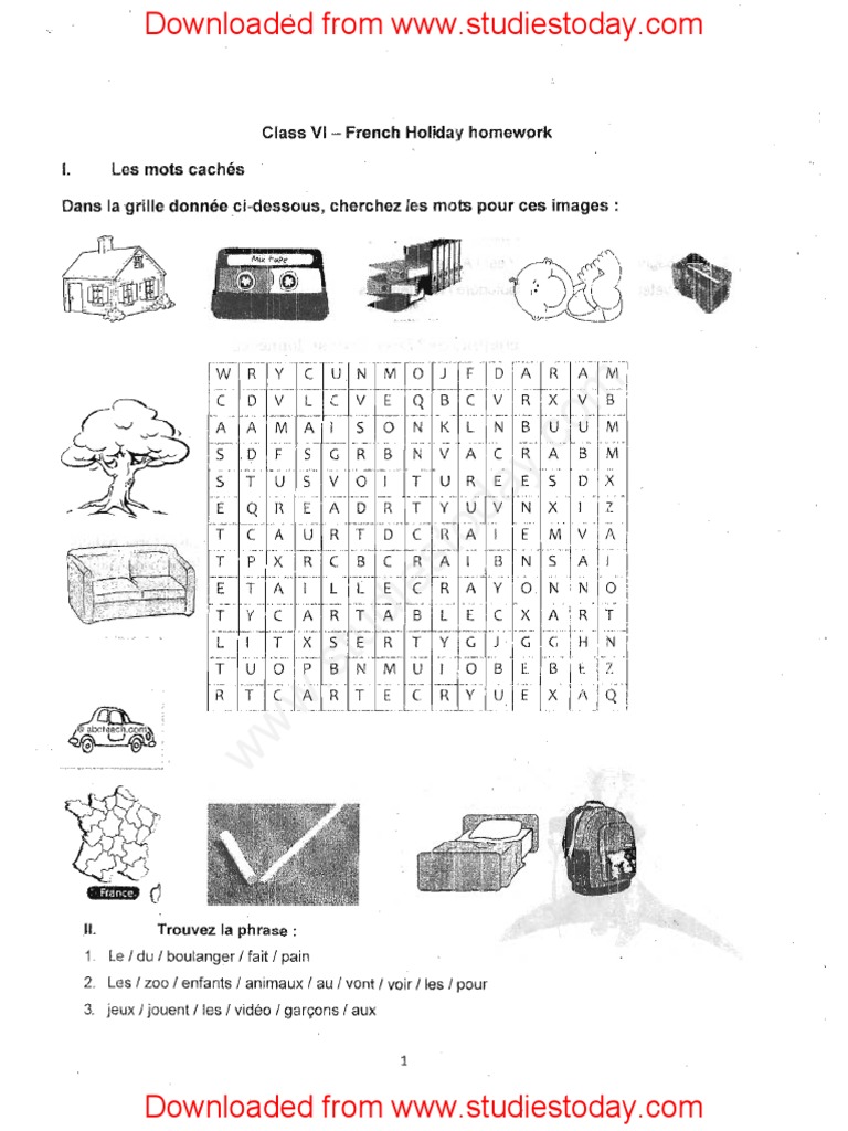 Class VI French PDF | PDF