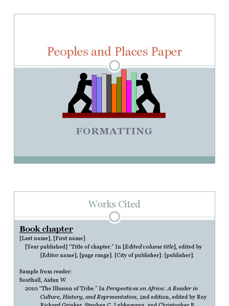 Peoples and Places Paper: Formatting | PDF | Argument | Thesis