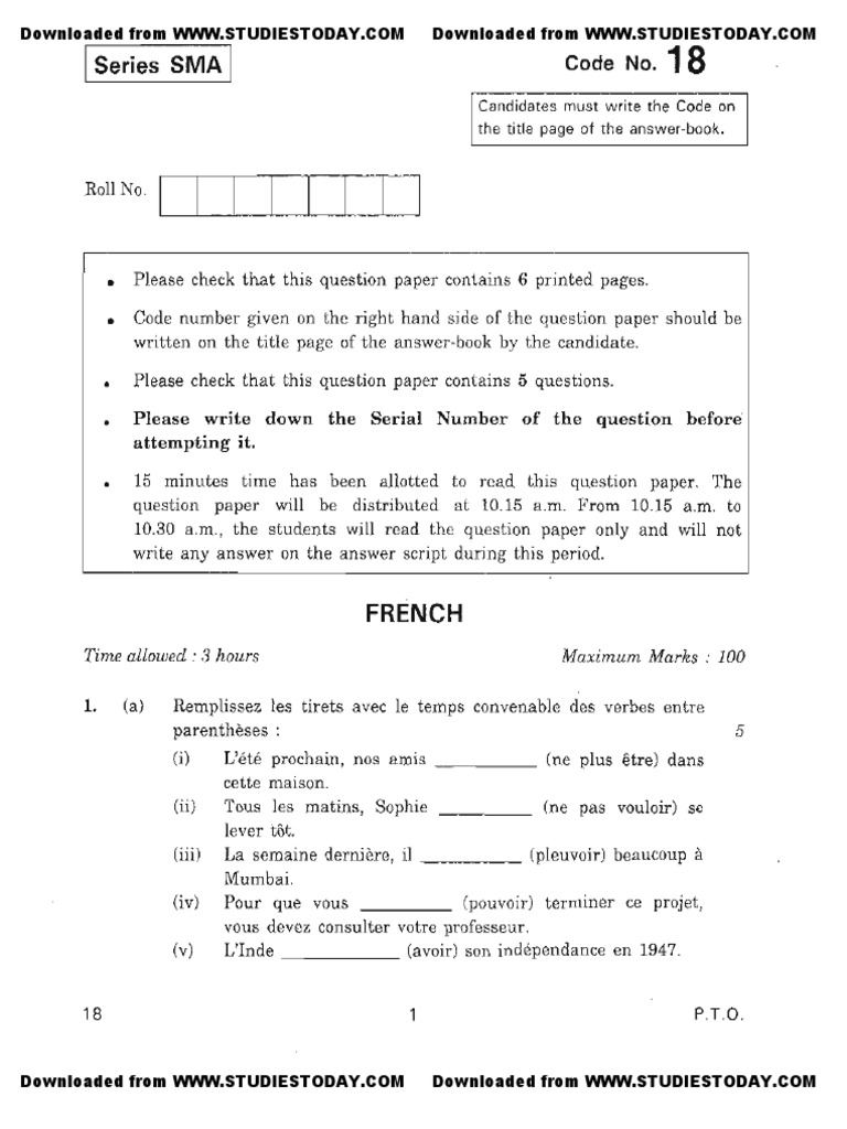 Class 6 French Comprehension Worksheets | PDF | Computers