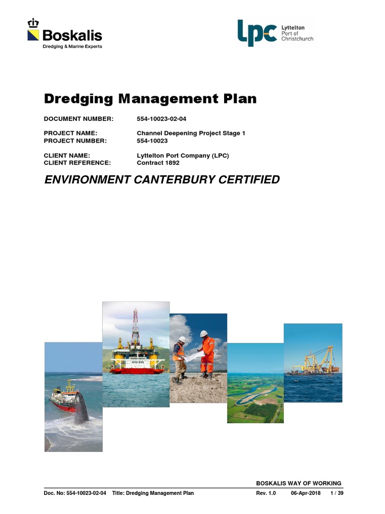 Dredging Management Plan Overview | PDF | Dredging | Risk