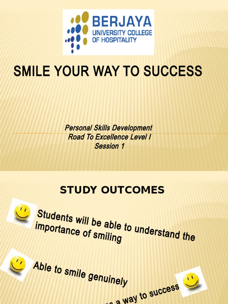 Session 1 - Smile Your Way To Success - Revised | PDF | Smile