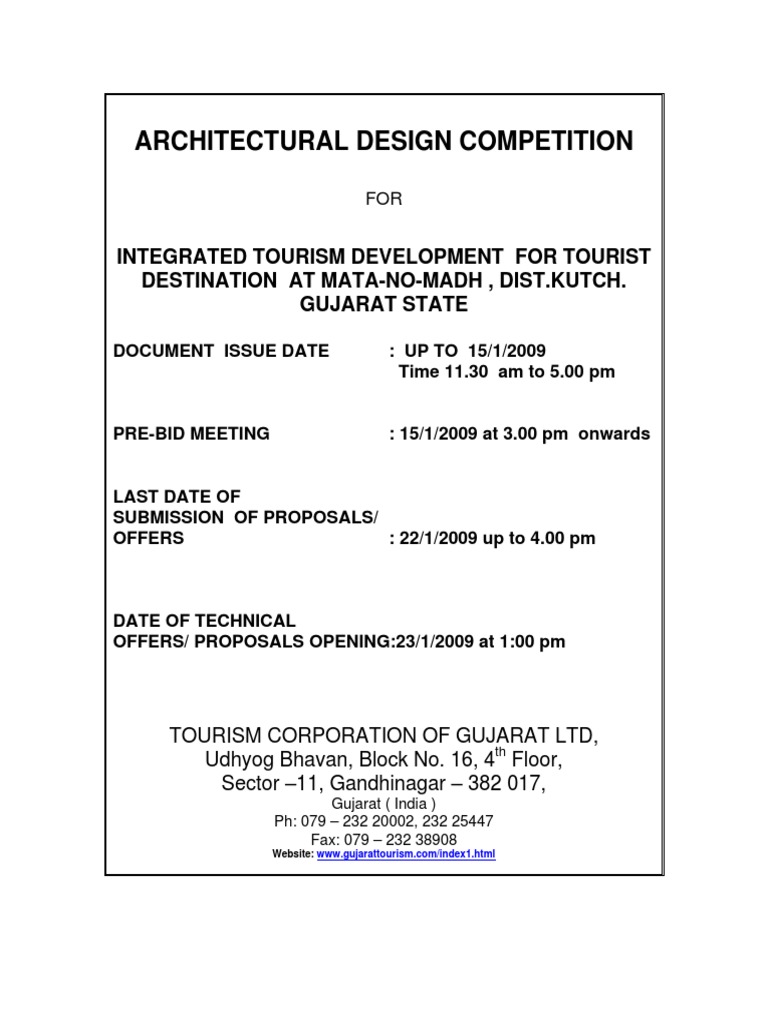 Architectural Design Competition | PDF | Specification (Technical Standard) | General Contractor