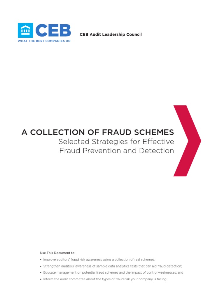 A Collection of Fraud Schemes | PDF | Fraud | Audit