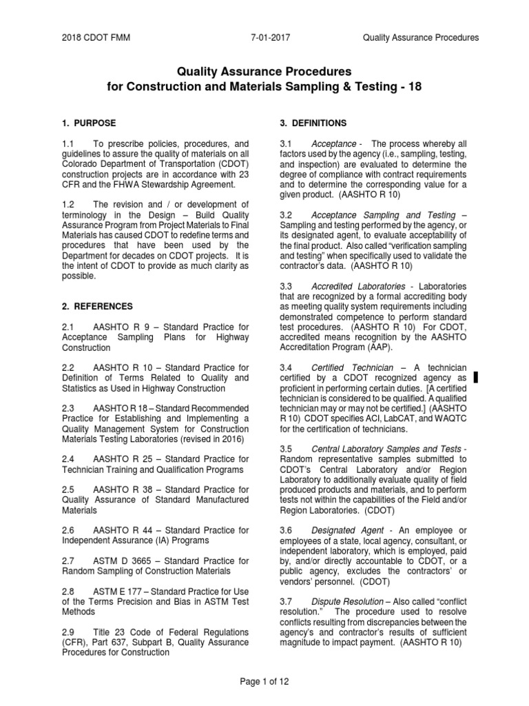 02 QA Procedures 18 | PDF | Verification And Validation | Quality Assurance