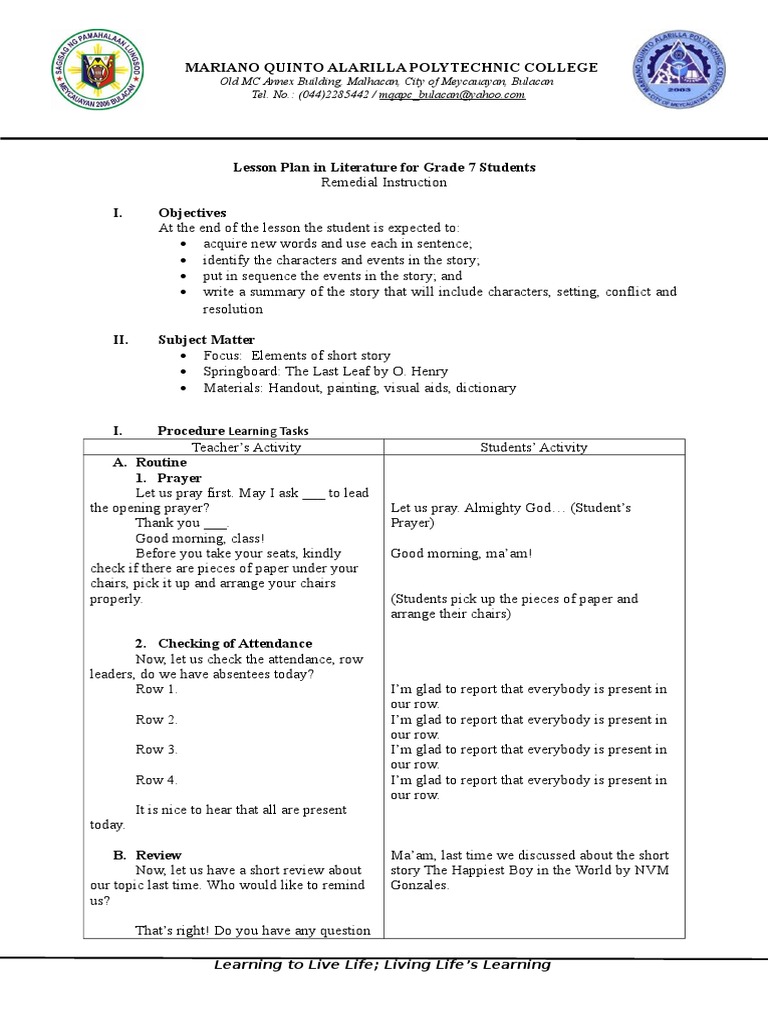 The Last Leaf | PDF | Vocabulary