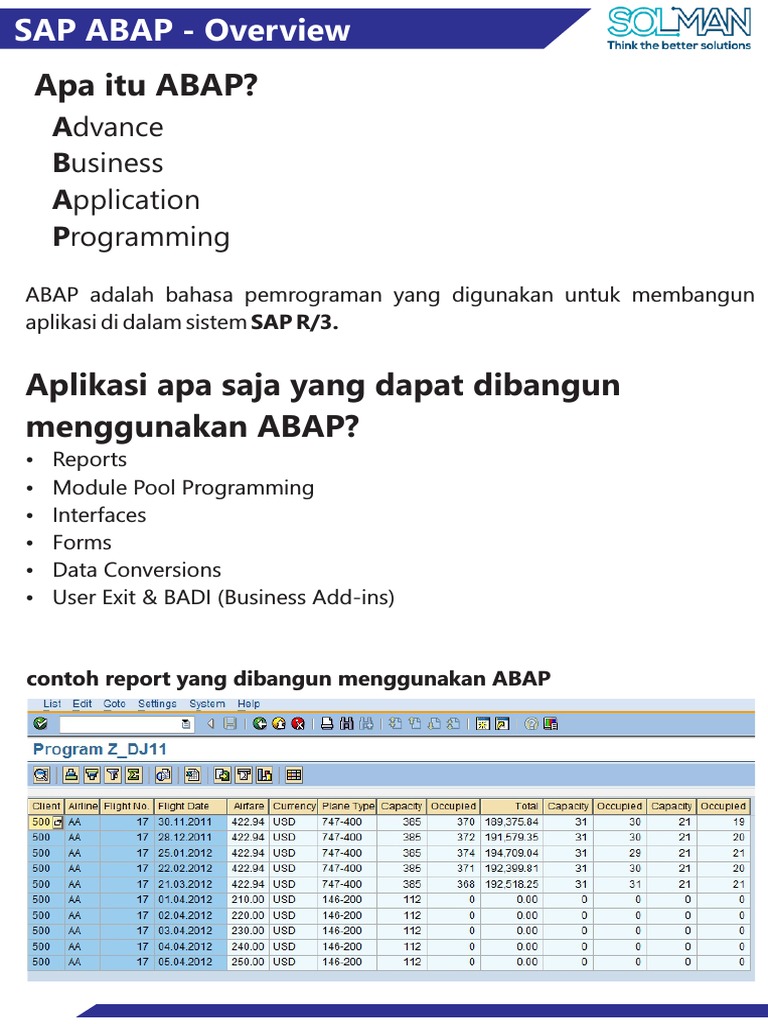 ABAP Overview | PDF | Komputer | Teknologi & Rekayasa