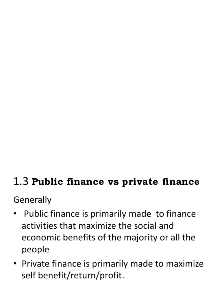 Public vs. Private Finance Explained | PDF | Public Finance | Taxes